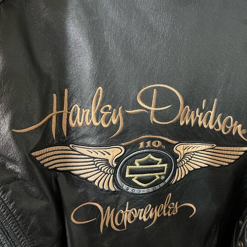 Harley Davidson 110th Anniversary Leather Jacket!Wome… - Gem